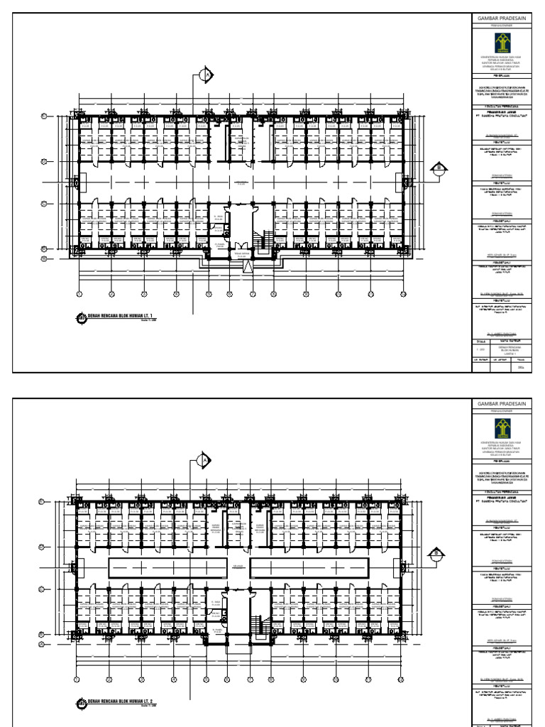 Denah Blok Hunian Kelas II B Blitar | PDF