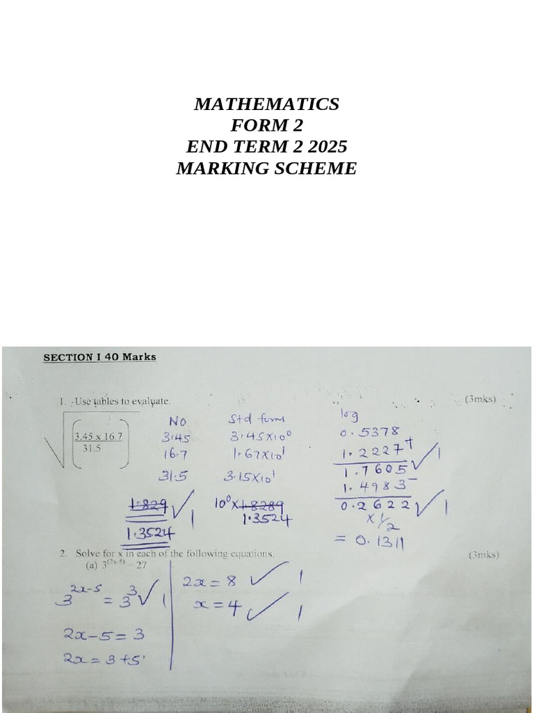 Mathematics f2 Ms (1) | PDF