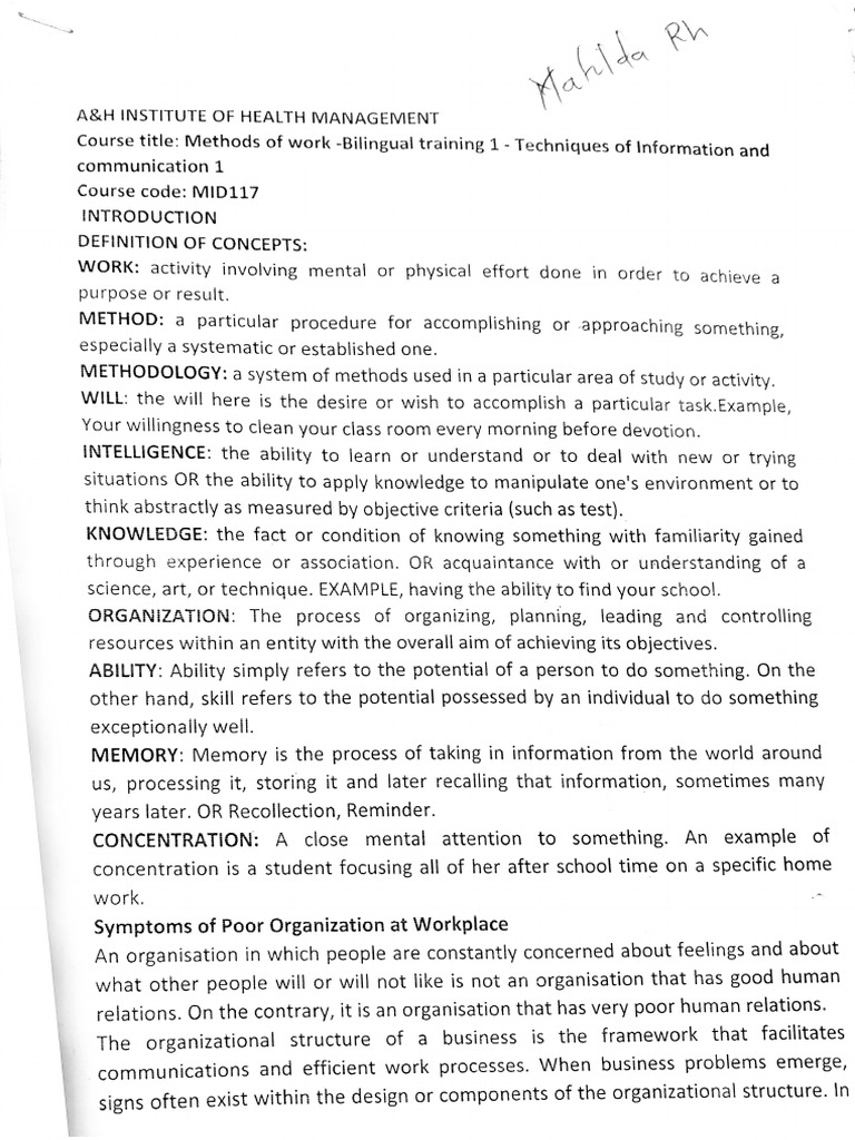 Method of Work | PDF