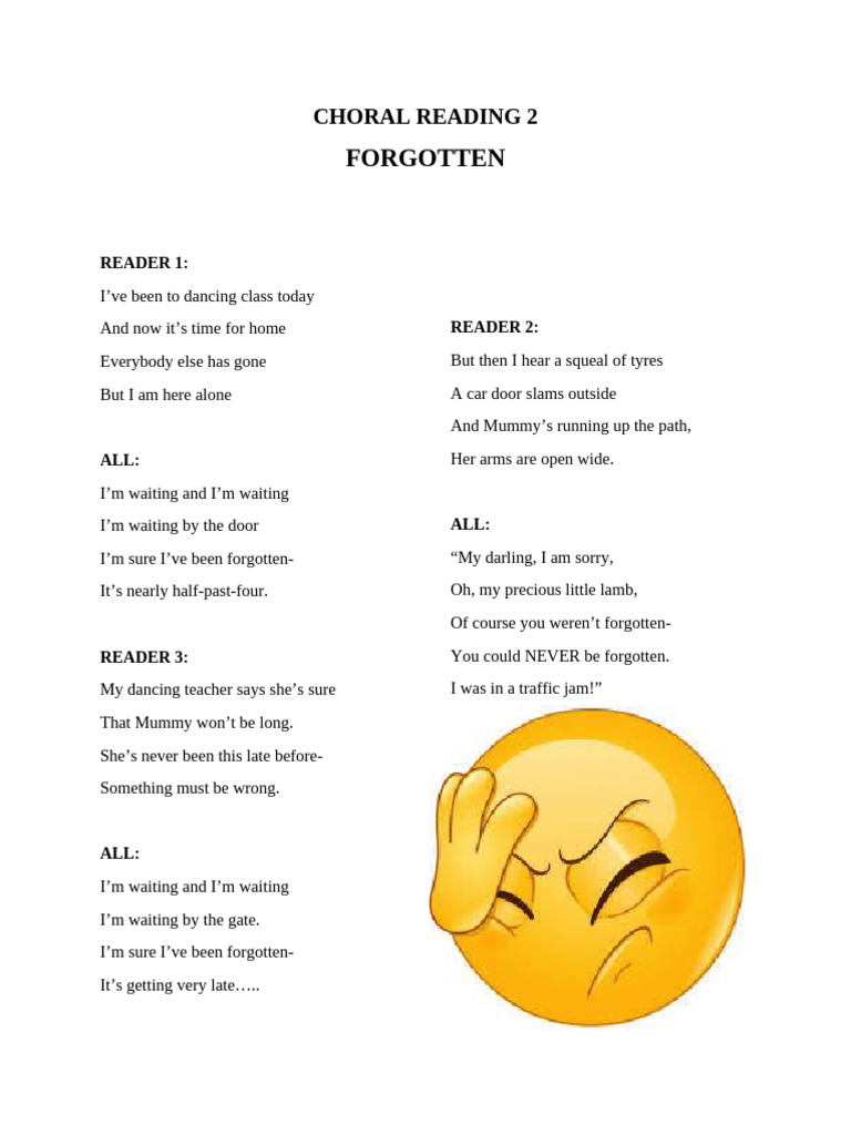 Choral Reading 2 | PDF