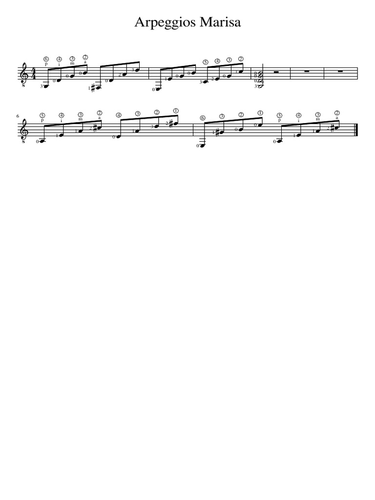Arpeggios Marisa | PDF