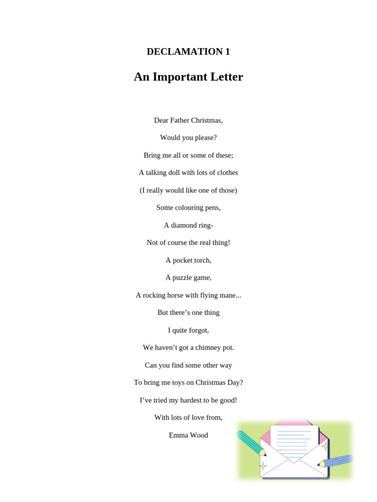 Declamation 1 | PDF