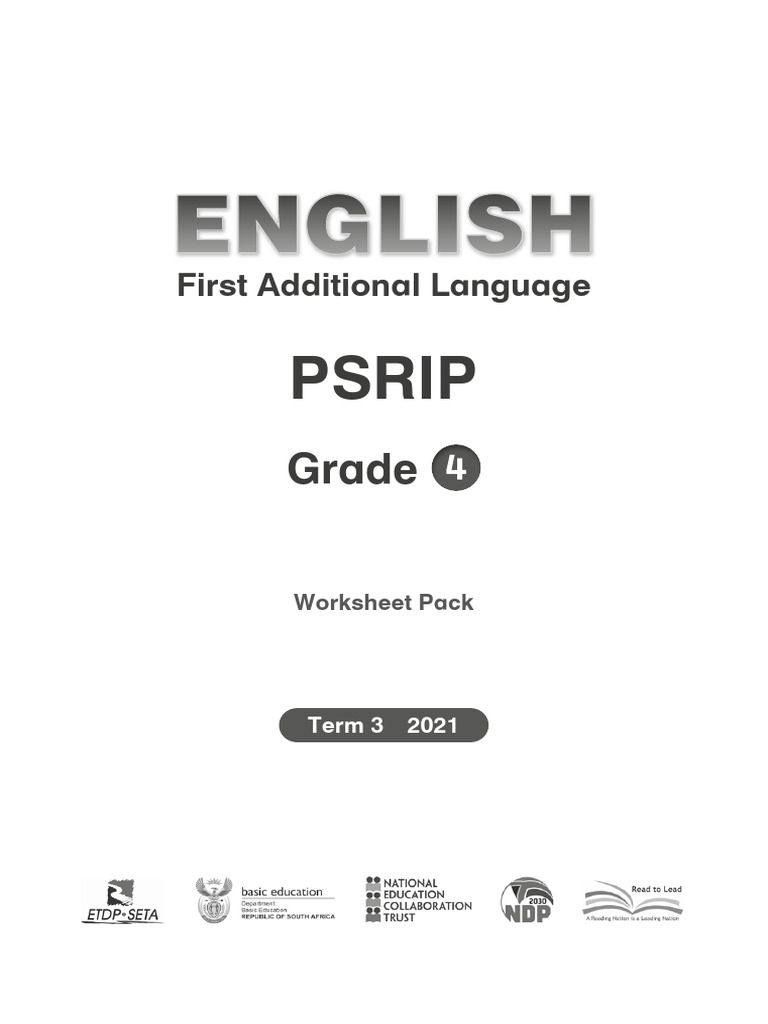 GR 4 Term 3 2021 PSRIP EFAL Worksheet Pack (Web) | PDF | Snake