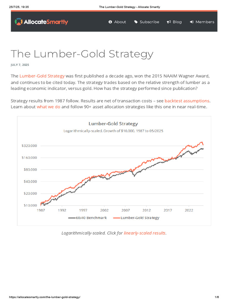 The Lumber-Gold Strategy - Allocate Smartly | PDF | Investing ...