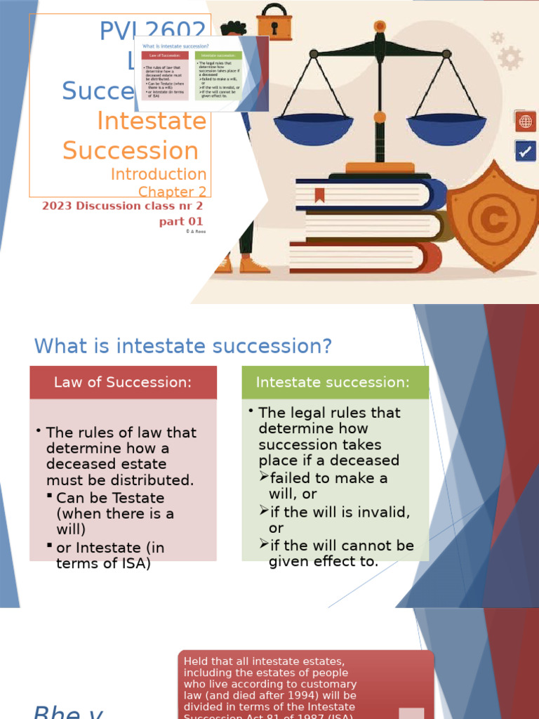 2 Discussion Class - 2nd Lecture - Part 1 - Intestate Succession ...