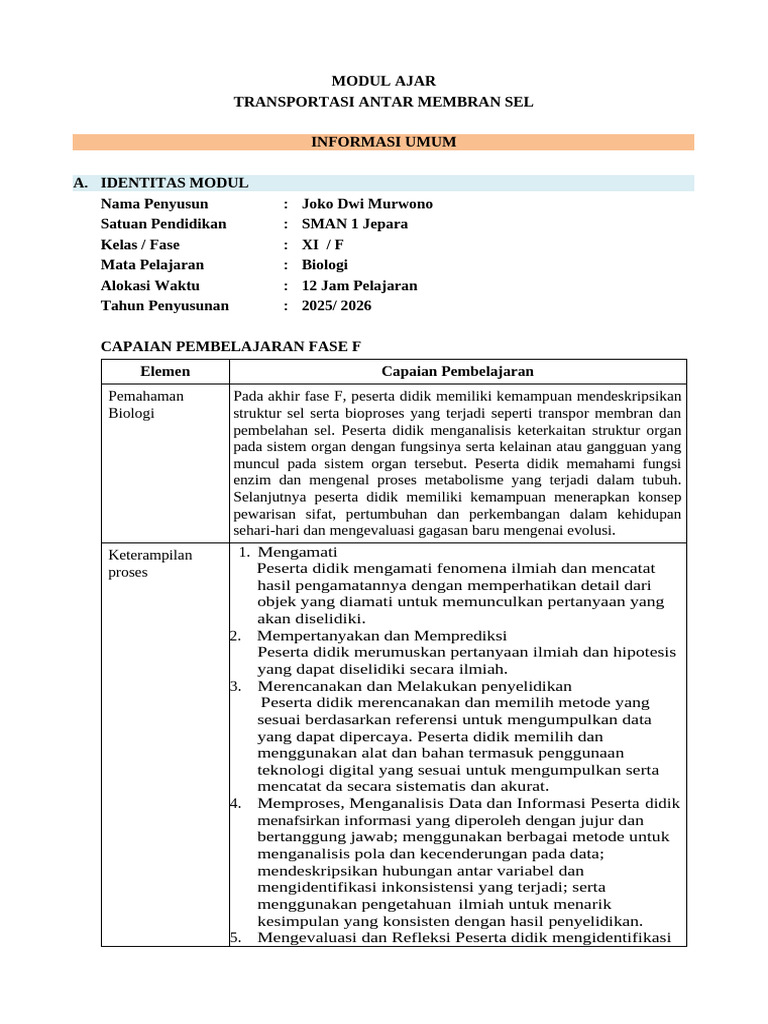 Modul 2 - Pembelahan Sel | PDF