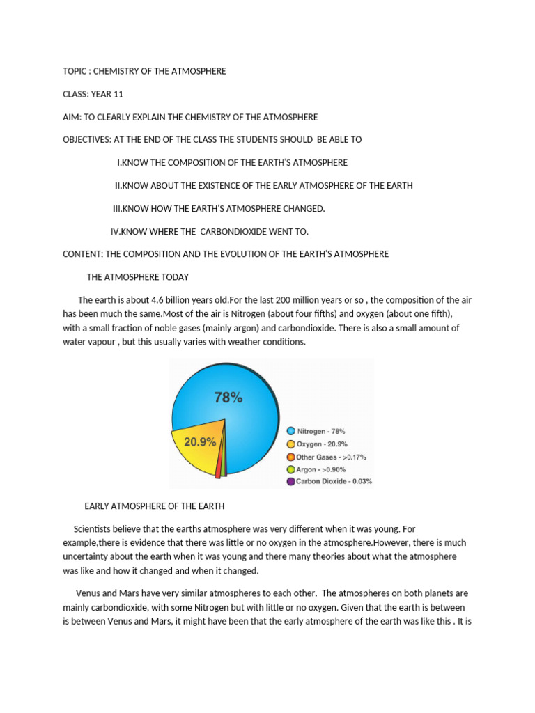 Chemistry of the Earth | PDF | Atmosphere | Atmosphere Of Earth