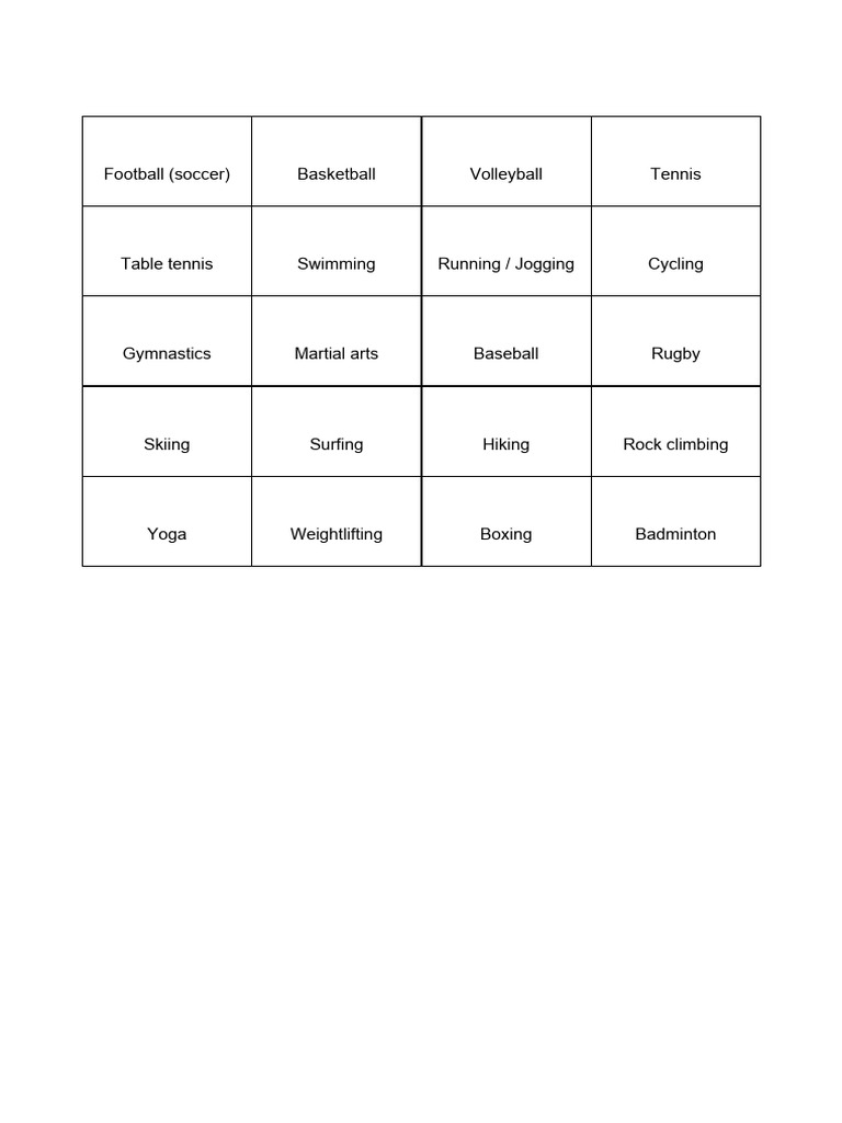 Sports Adjectives Flashcards | PDF