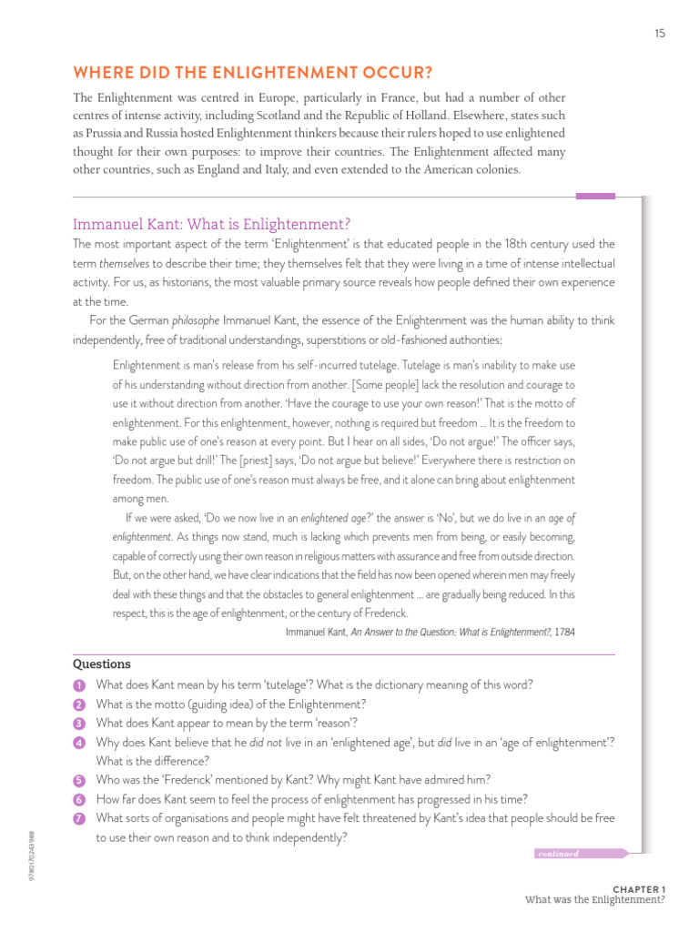 The Big Ideas of The Enlightenment | PDF | Age Of Enlightenment | Reason