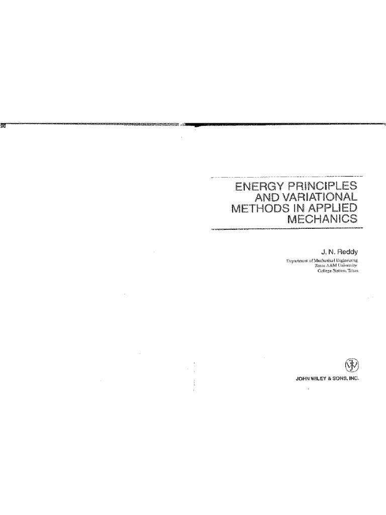 Energy Principles Variational Methods | PDF