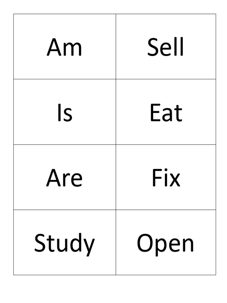 Verb Charade and Sorting Games | PDF