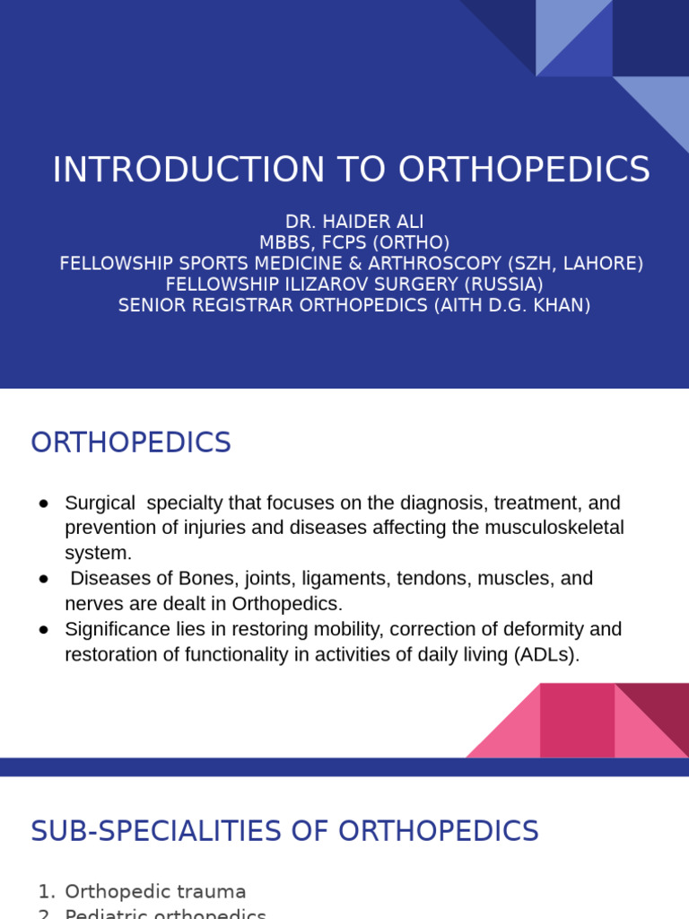 Overview of Orthopedics and Fracture Management | PDF | Osteoporosis ...