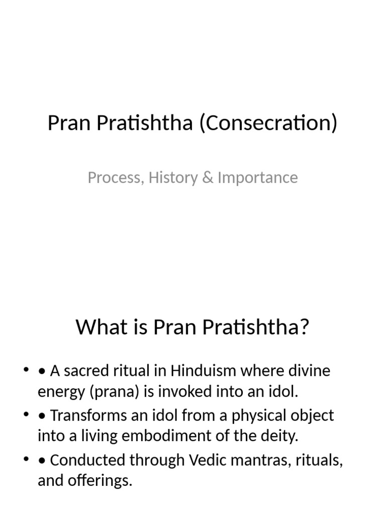 Pran Pratishtha Importance and History | PDF
