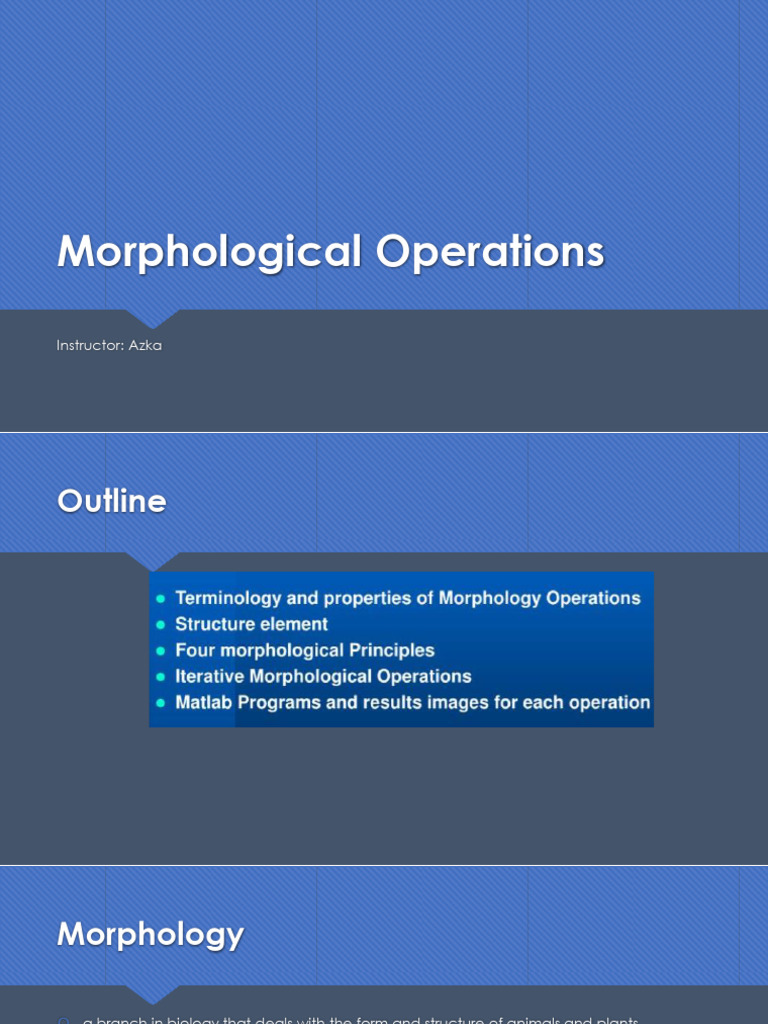 Morphological Operations | PDF