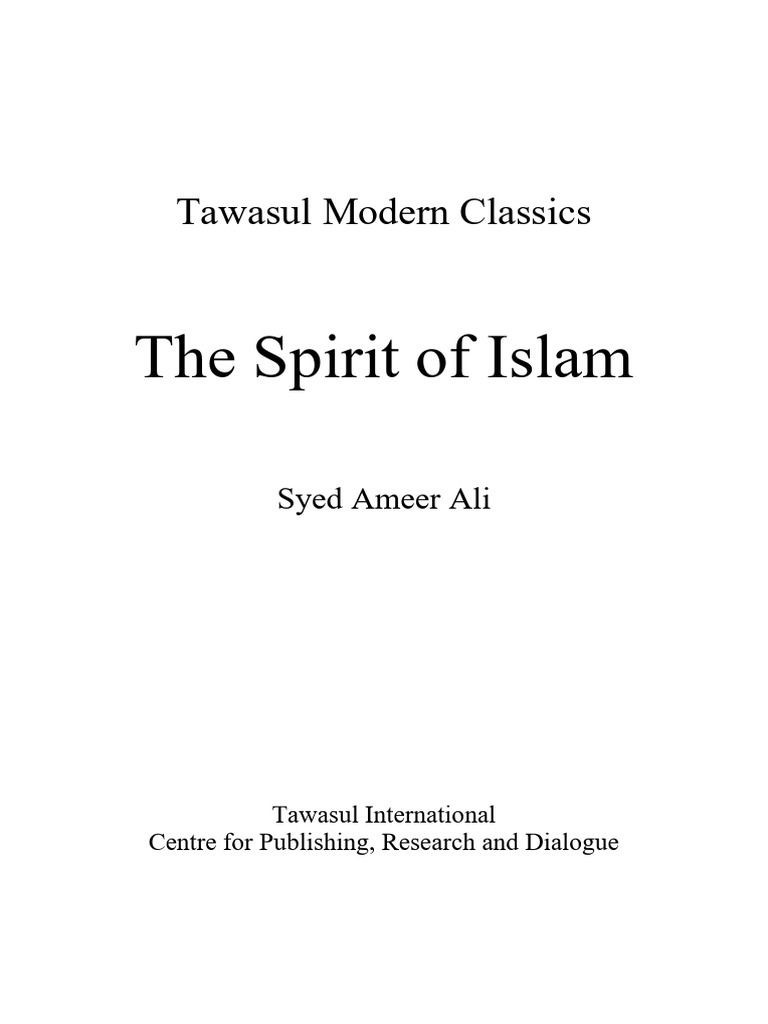 The Spirit of Islam by Ameer Ali | PDF | Prayer | Muhammad