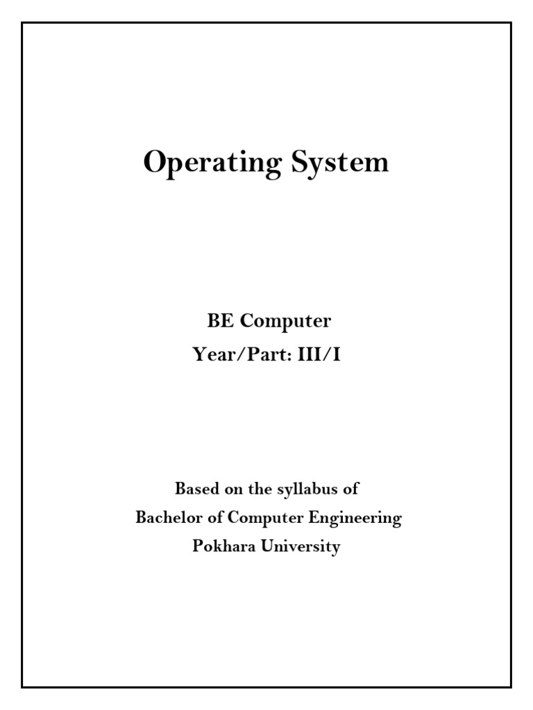 OS Complete Note | PDF | Process (Computing) | Operating System
