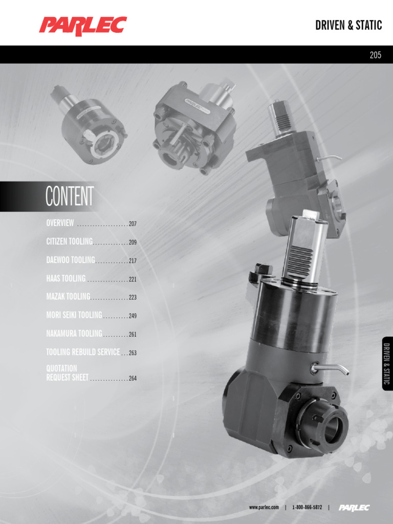 Ferramentas Acionadas - Parlec - Mazak | PDF | Drill | Manufactured Goods
