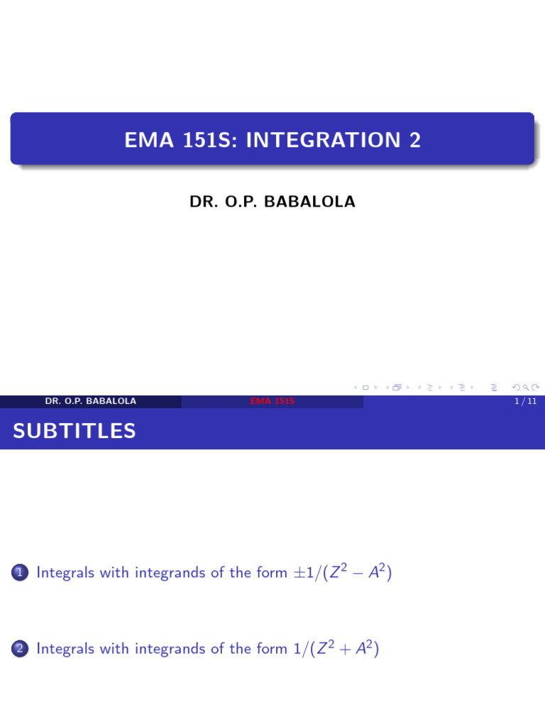 Completing the Square in Integration | PDF | Number Theory ...