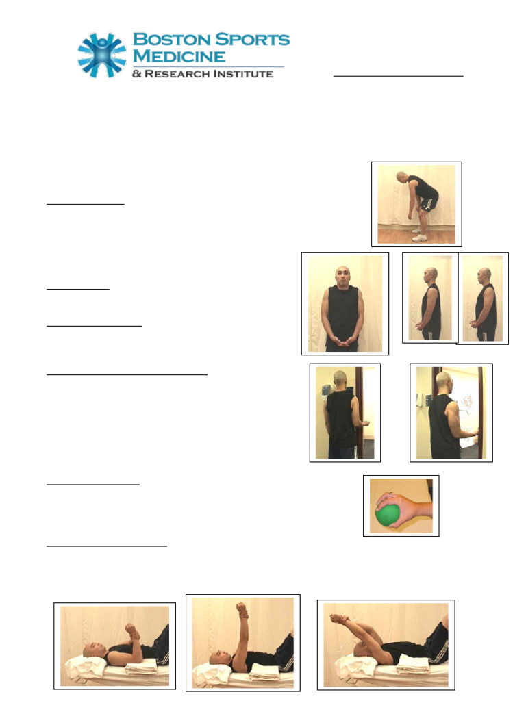 Shoulder Range of Motion Exercises Guide | PDF | Anatomical Terms Of ...