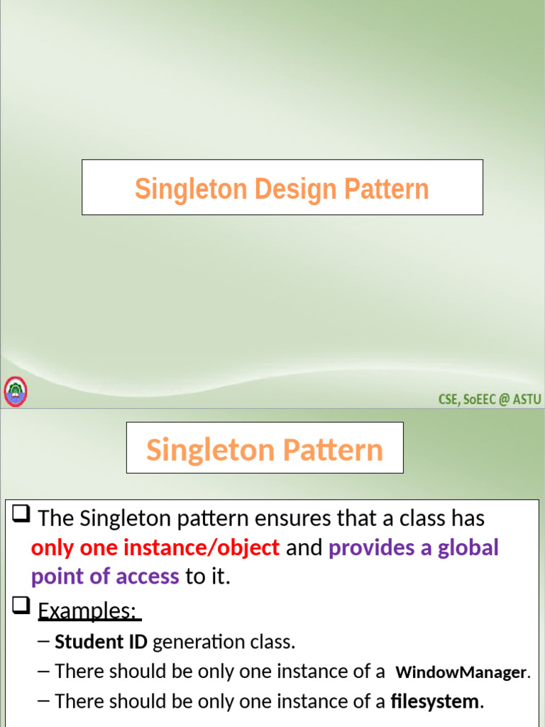Understanding the Singleton Pattern | PDF
