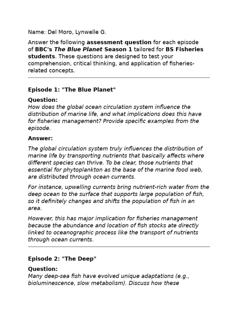 The Blue Planet | PDF | Overfishing | Coral Reef