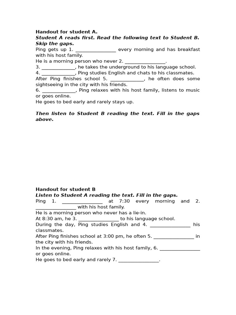 Foundation Unit 1 Ex. 3 Handout | PDF