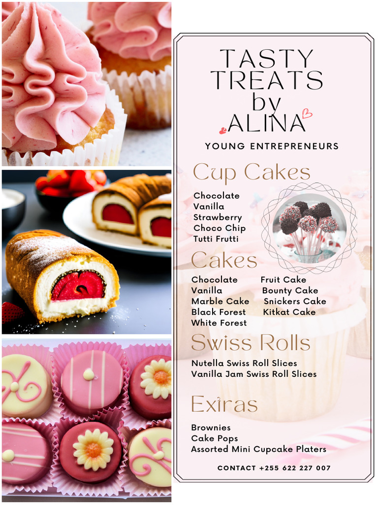 Pastel Colors Minimalist Bakery Menu | PDF