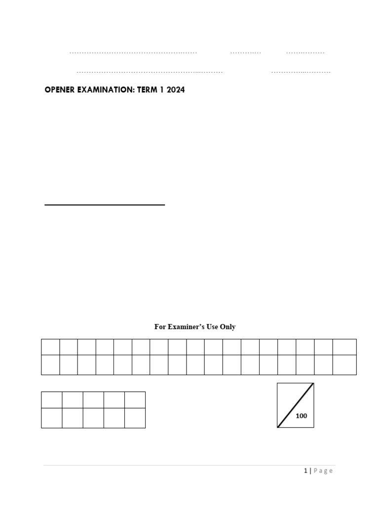 Mathematics F2 Exam Term 1 Qs - Teacher - Co - .Ke | PDF | Area | Circle