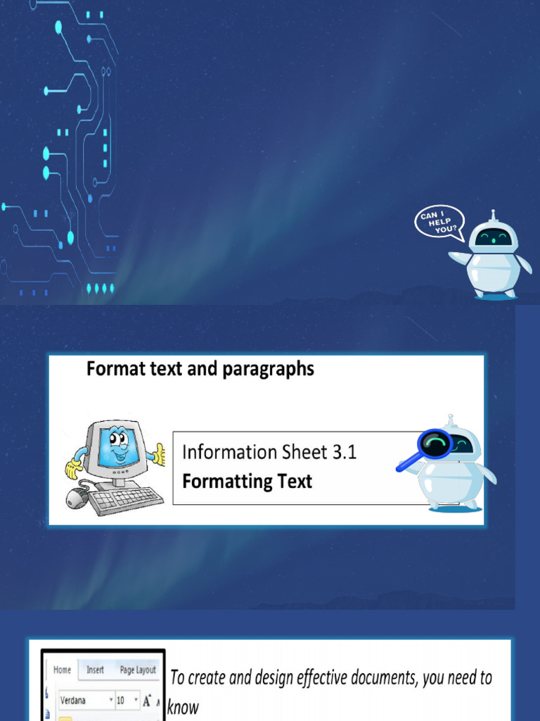 Format Text and Paragraphs | PDF