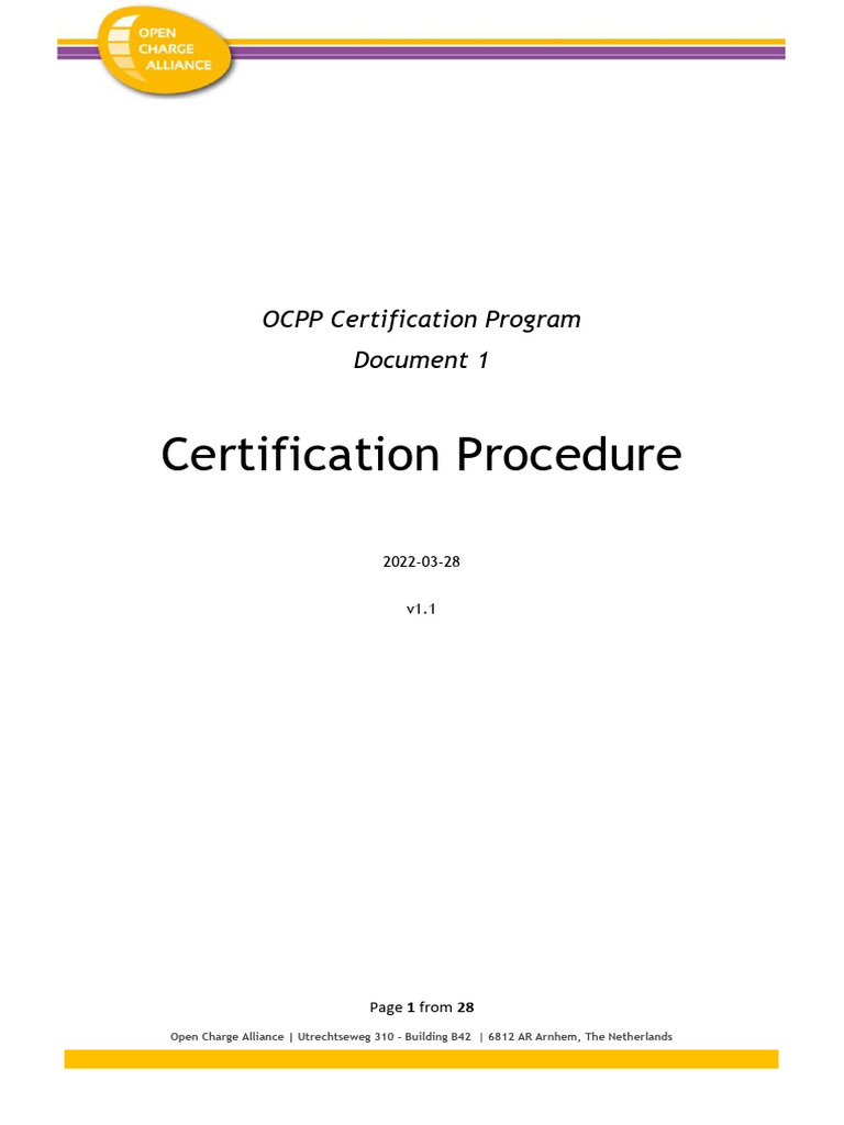 01.certification Procedure v1.1 | PDF | Certification | Specification (Technical Standard)