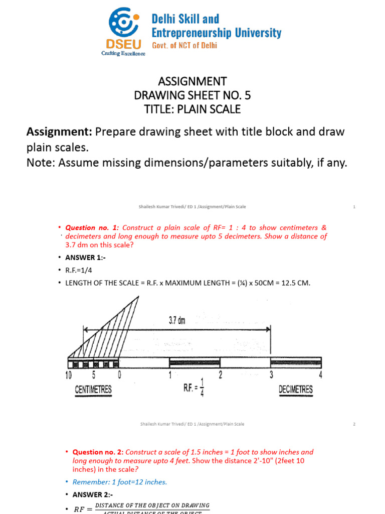 Assignment Sheet 5 Plain Scale | PDF | Length | Kilometre