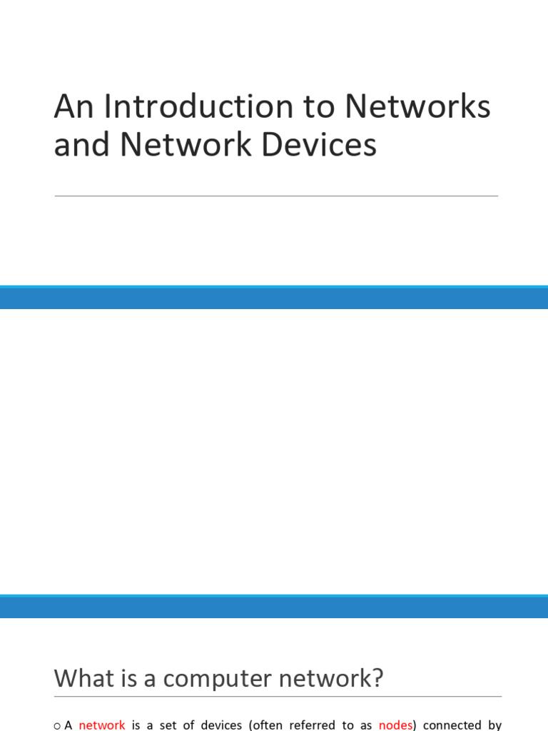 Overview of Network Devices | PDF | Computer Network | Network Switch