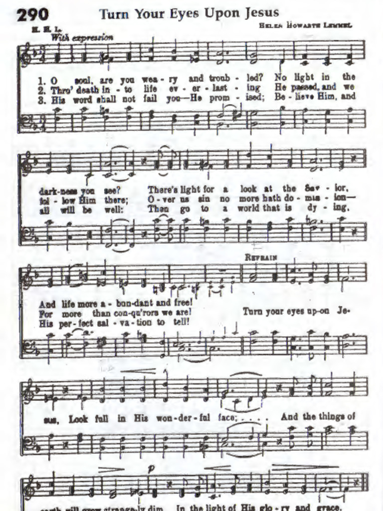 Turn Your Eyes Upon Jesus: A Reflection | PDF