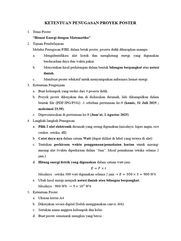 Ketentuan Tugas Proyek | PDF