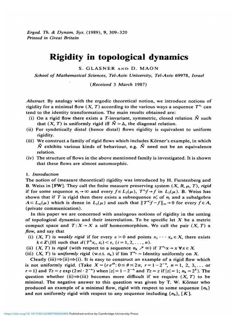 19) Rigidity in Topological Dynamics | PDF | Measure (Mathematics ...
