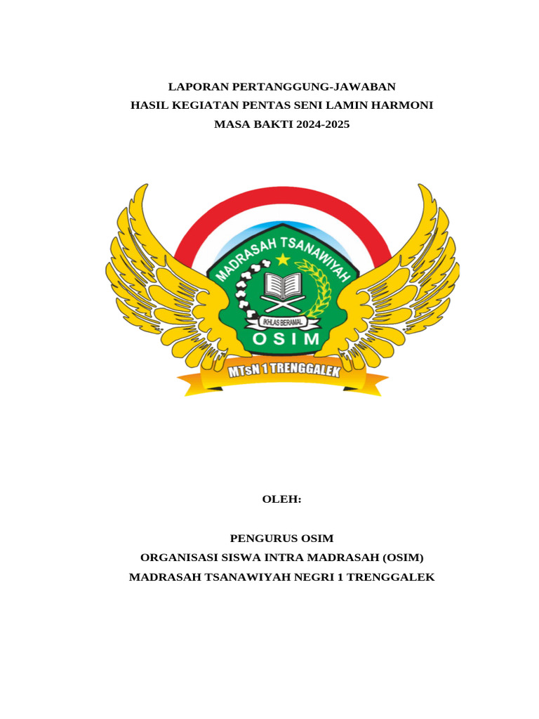 LPJ Pentas Seni Lamin Harmoni | PDF