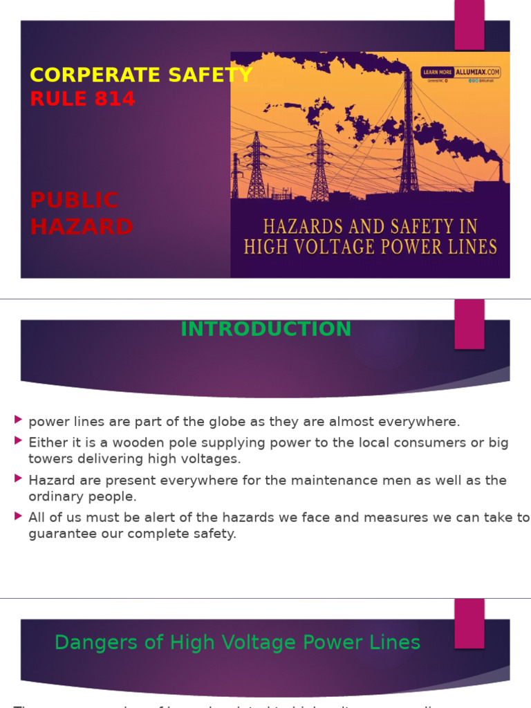 Corperate Safety Rule 814 | PDF | High Voltage | Power (Physics)
