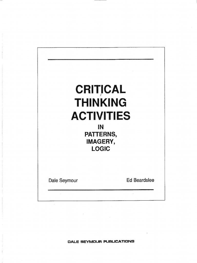 Critical Thinking K-3 | PDF