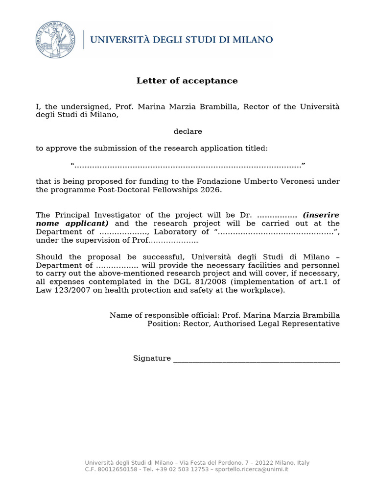 FinNAZ FUV2026 Facsimile Letter-Of-Acceptance | PDF