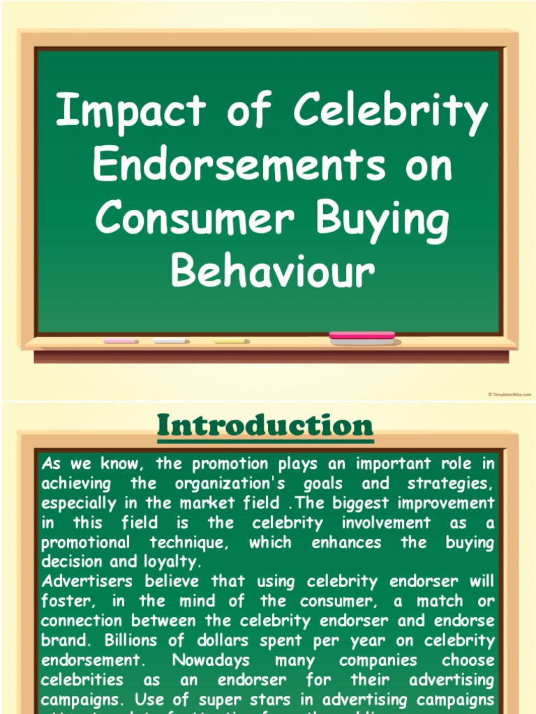 Impact of Celebrity Endorsements On Consumer Buying Behaviour | PDF ...