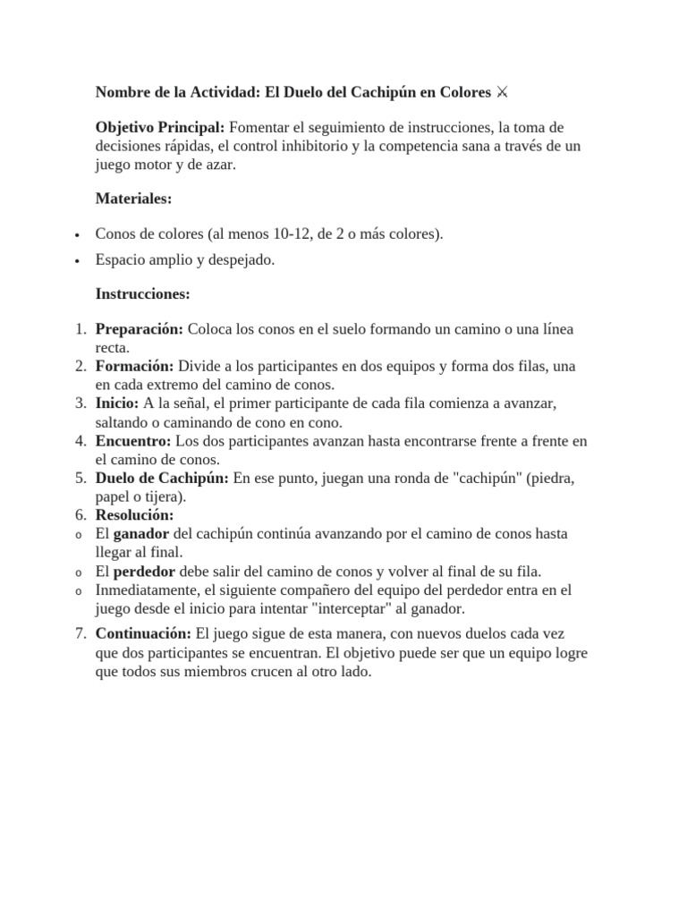 El Duelo Del Cachipun | PDF | Autorregulación emocional | Memoria de ...