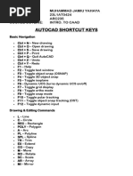 Auto Cad Shortcut Cheat Sheet | PDF