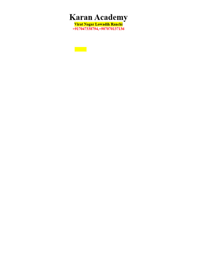 Karan Academy Computer Classes Notice | PDF