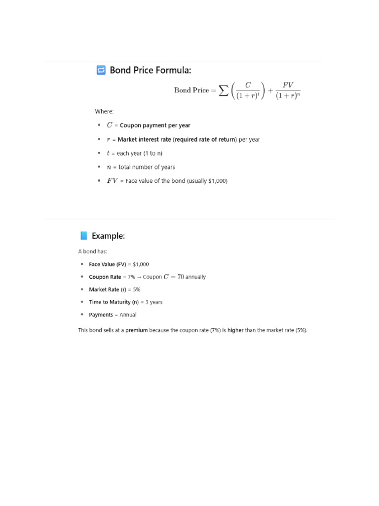 Bond Valuation Other Formula | PDF