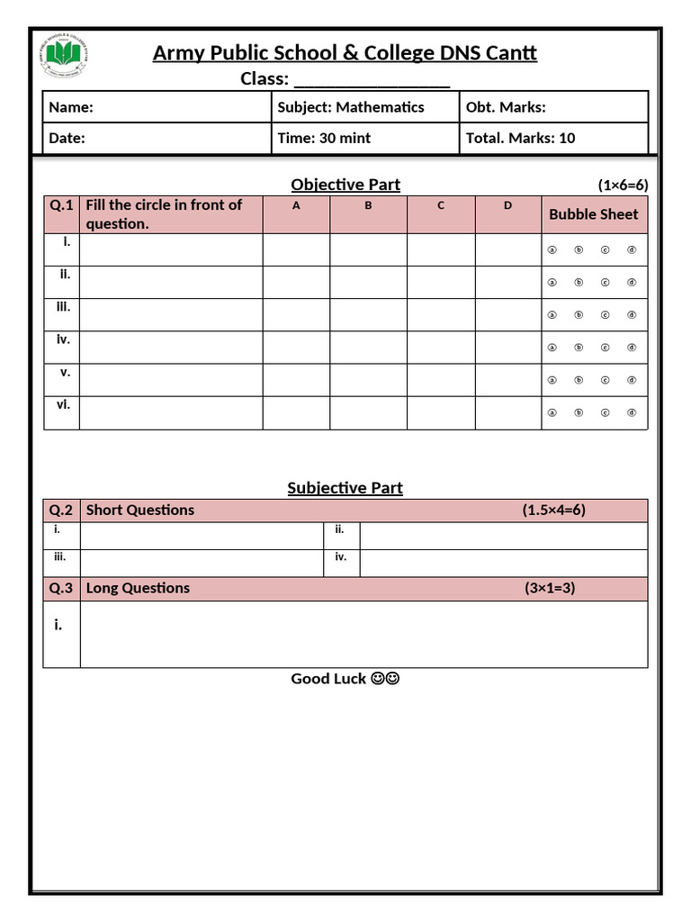 Test 8th Class 25 | PDF