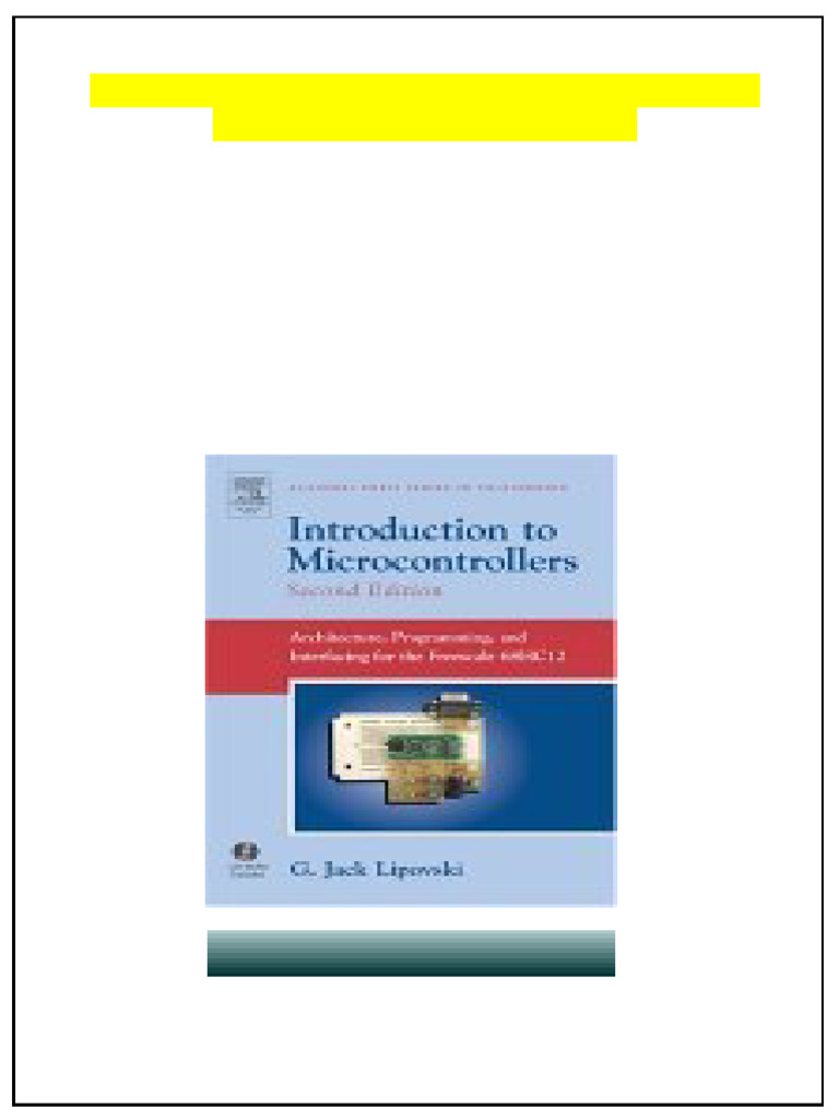 Introduction To Microcontrollers Second Edition G. Jack Lipovski Kindle & PDF Formats | PDF ...