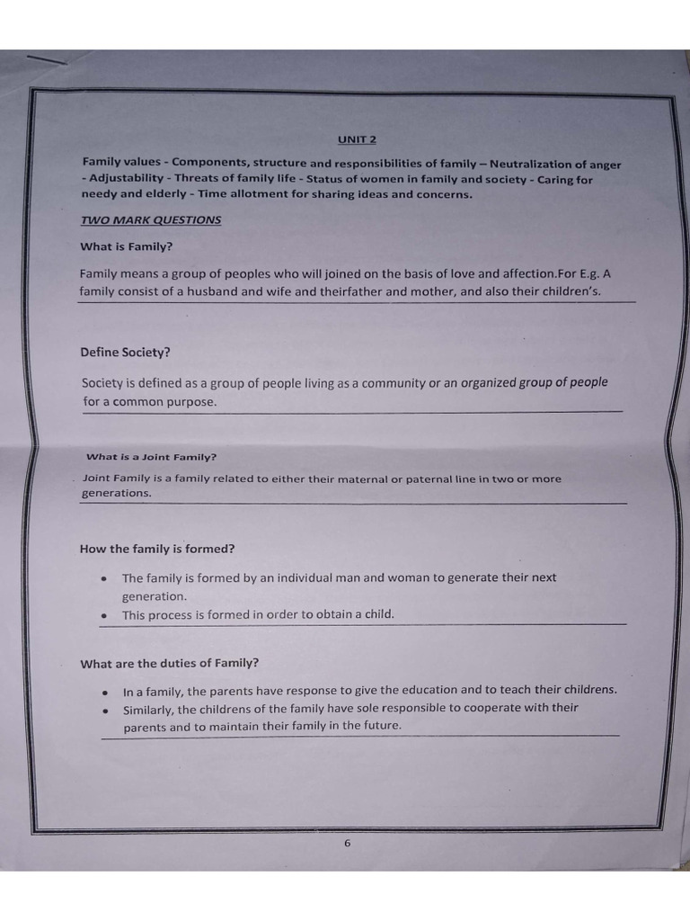 Value Education Unit 2 | PDF