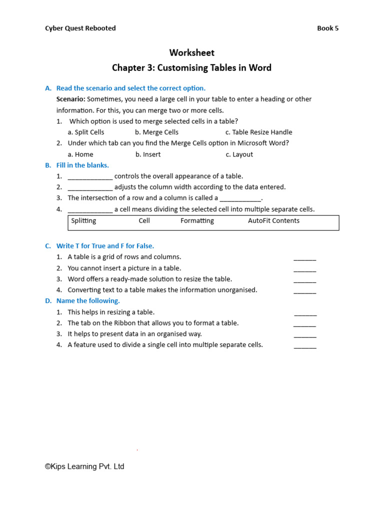 Cyber Quest Rebooted Book 5 Worksheet 3 | PDF