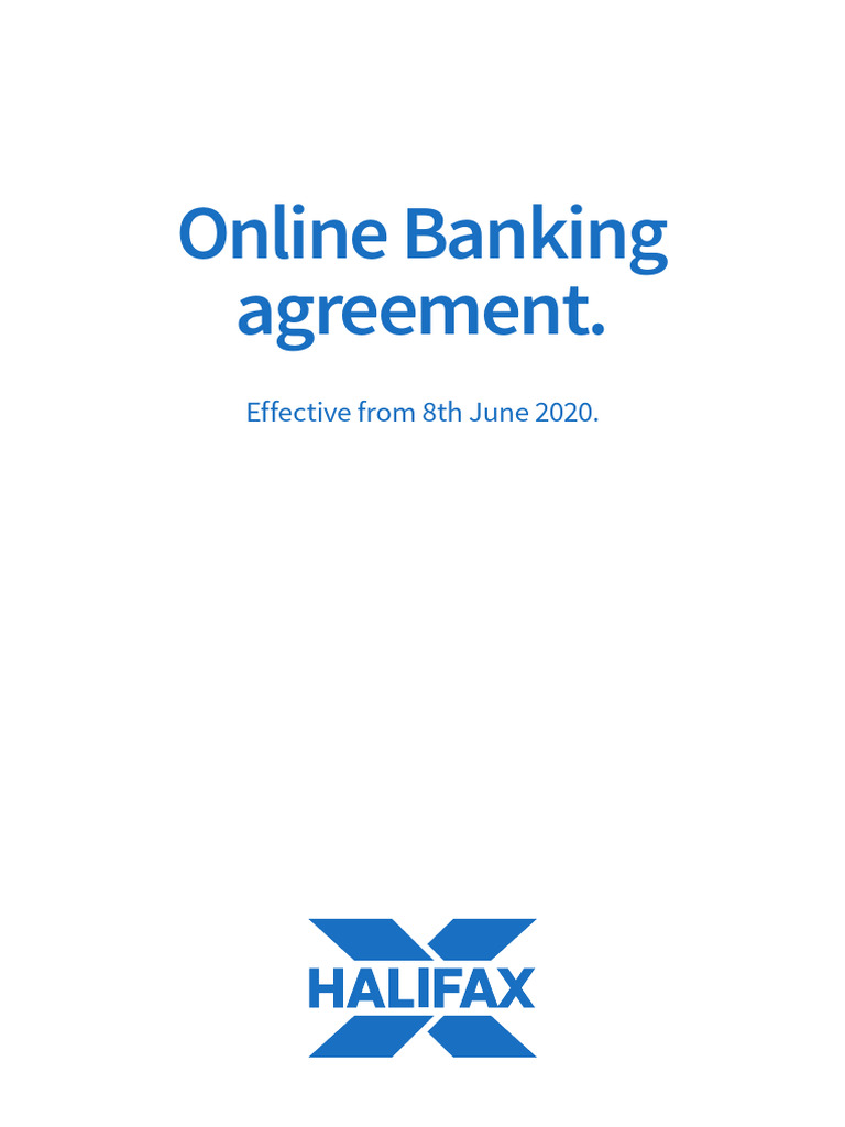 Halifax Online Banking Agreement | PDF | Credit Card | Cheque