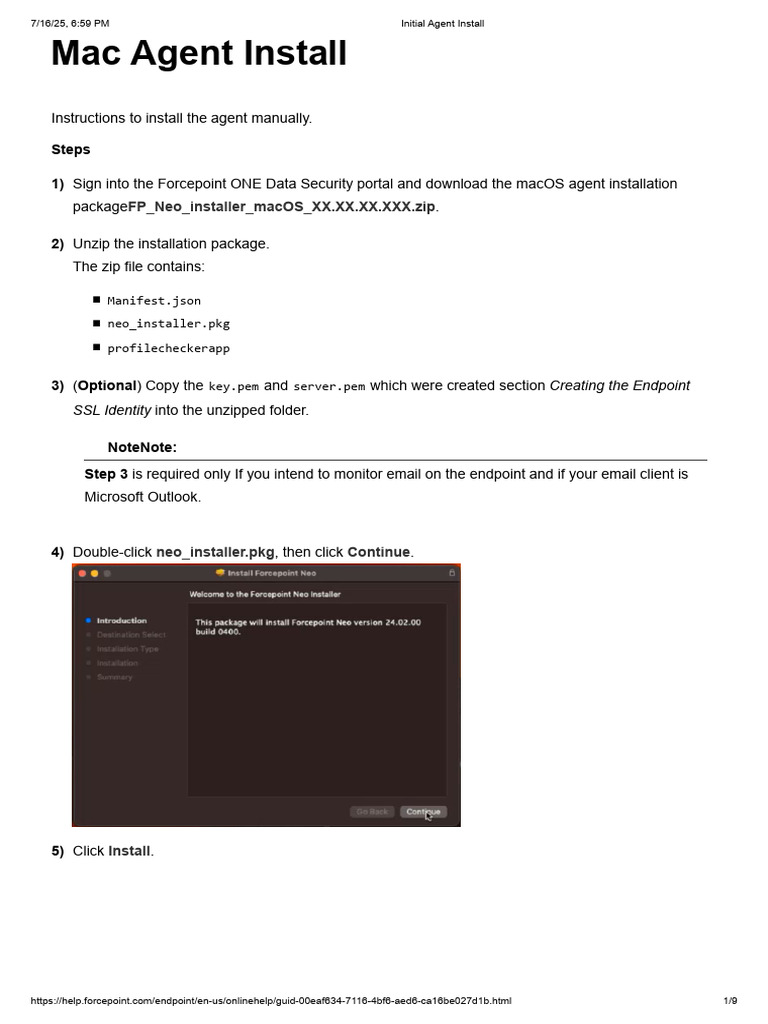 Forcepoint Neo Mac Agent Installation Guide | PDF | Zip (File Format ...
